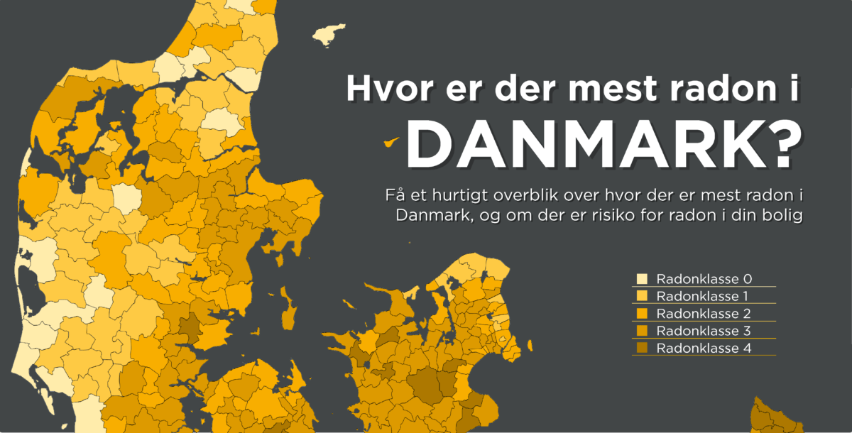 Hvor er der mest radon i Danmark? Se interaktivt radonkort her